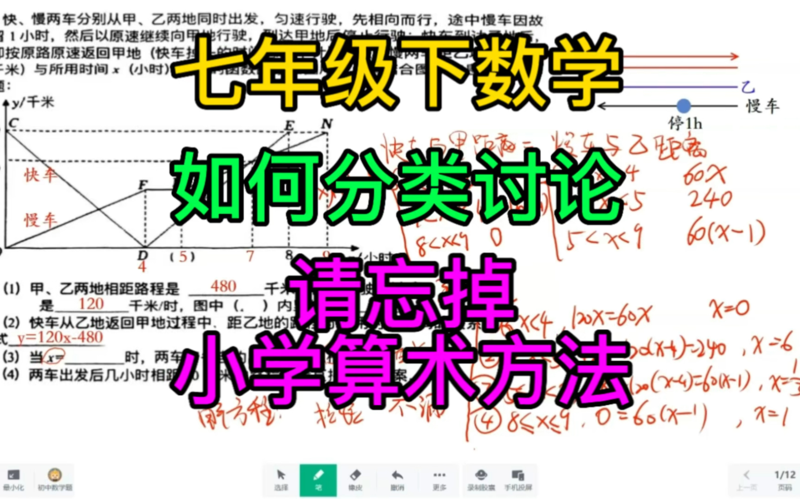 七年级数学压轴题,初一数学下册,七年级数学下册,初中数学分类讨论列...