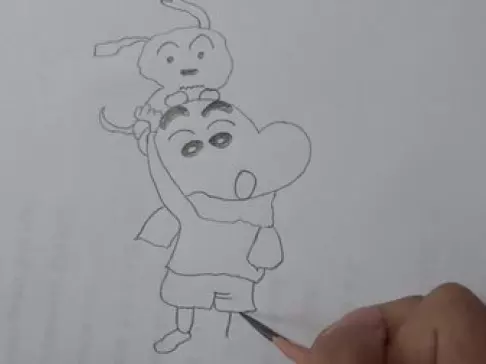 【文小文课堂】如何画蜡笔小新和小白 文小文教你学画画 幼儿简笔画...