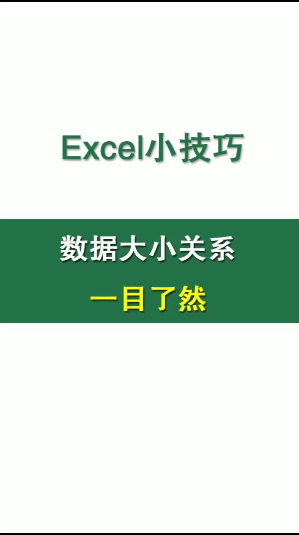 #excel #wps技巧大全 这样设置,一眼就可以看出数据大小关系