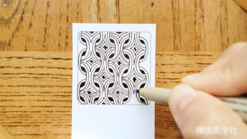 人生是连续的刹那,我们只能活在此时此刻—简笔画禅绕图样89