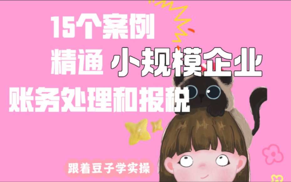 15个案例精通小规模纳税人账务处理和报税!