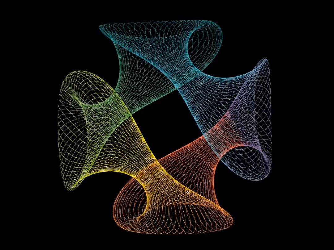 数学之美—编程可视化JeenerKlein曲面超美三维空间结构