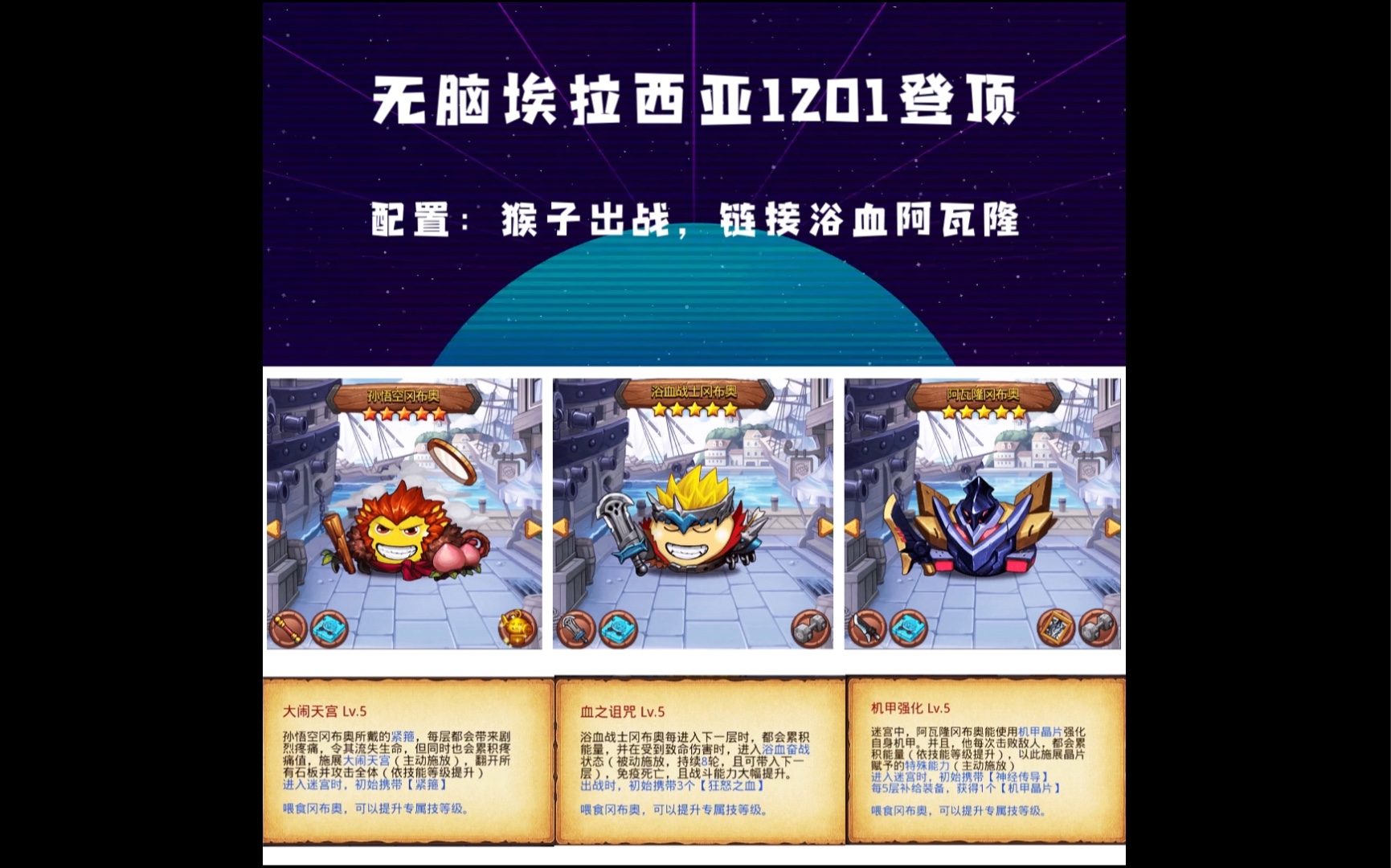 【1201冲冲冲】《不思议迷宫》埃拉西亚无脑1201低分登顶