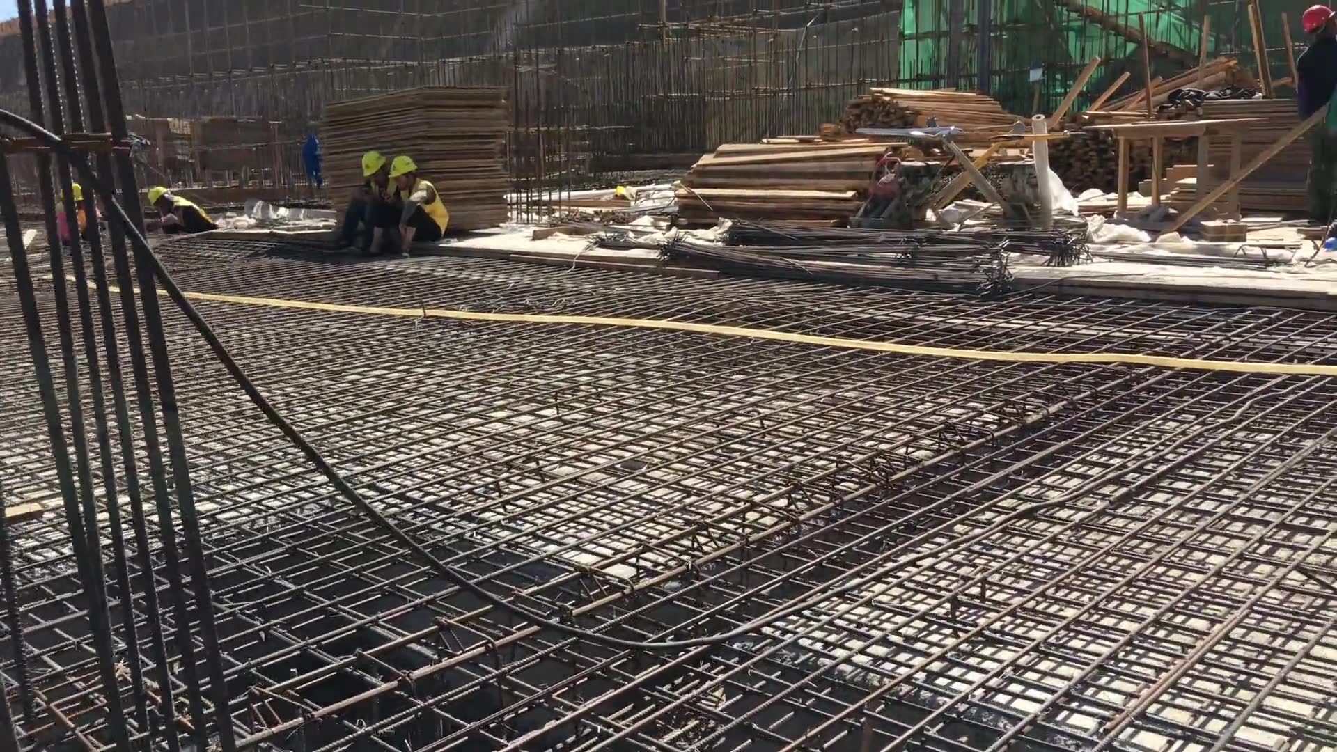 基础筏板钢筋绑扎