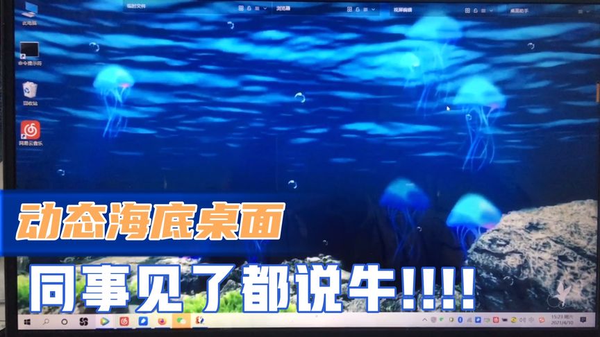 海底世界动态桌面设置教程,可以随时随地观看海底世界,真好。