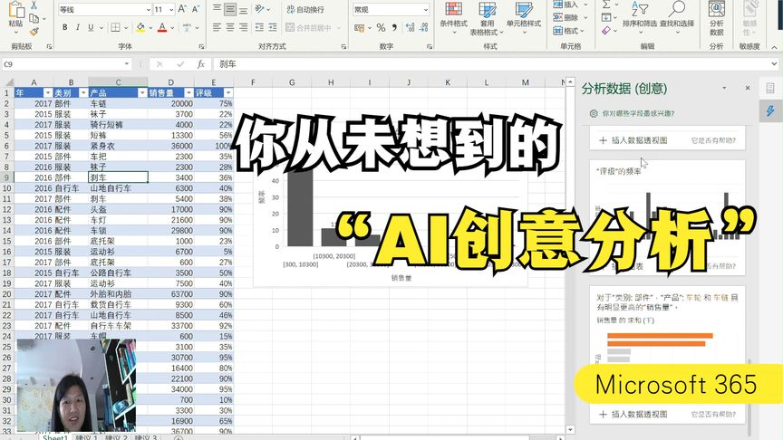 Excel 中有了AI对数据的创意分析,你用过吗?