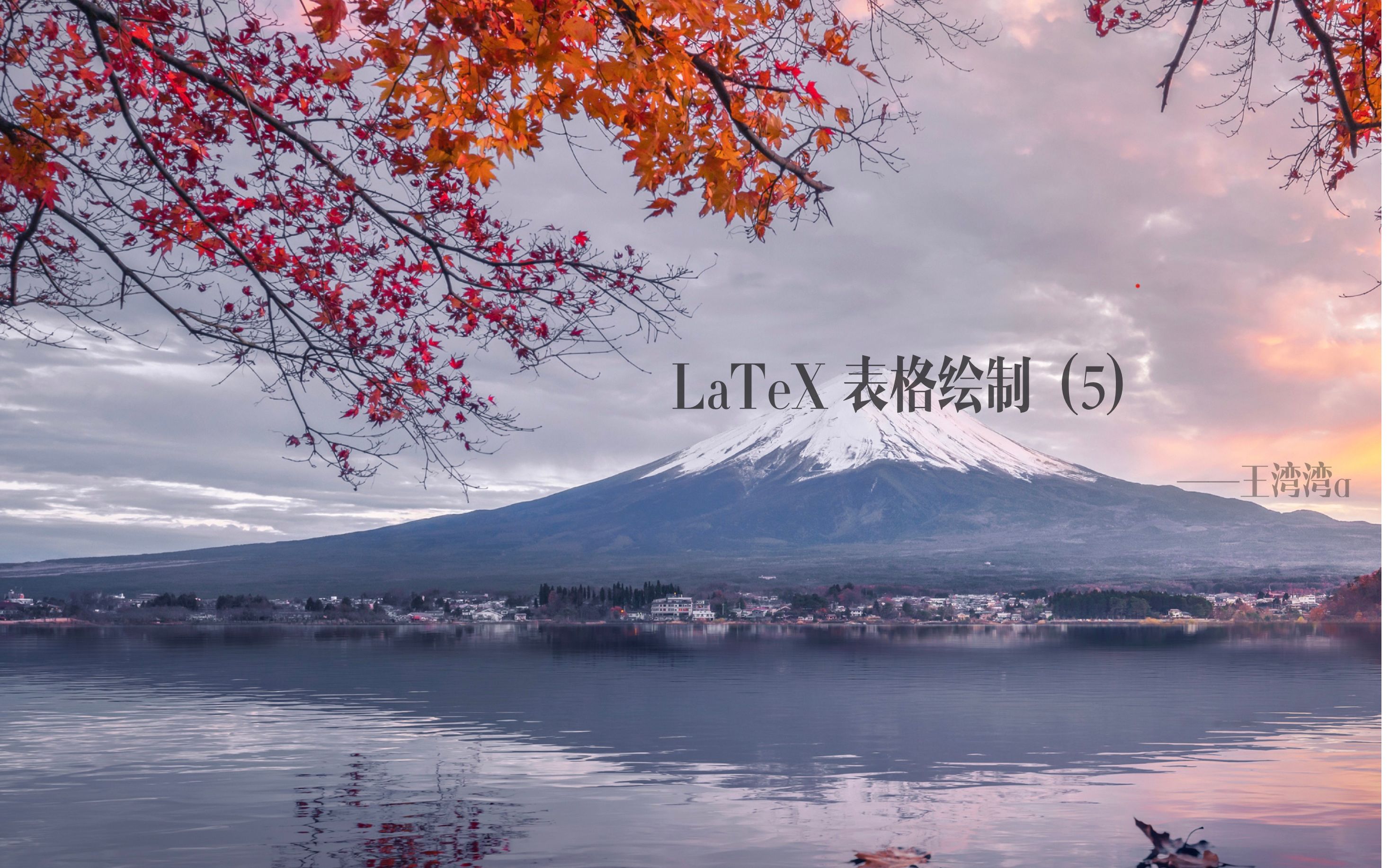 LaTeX 表格绘制速成简化版(5)