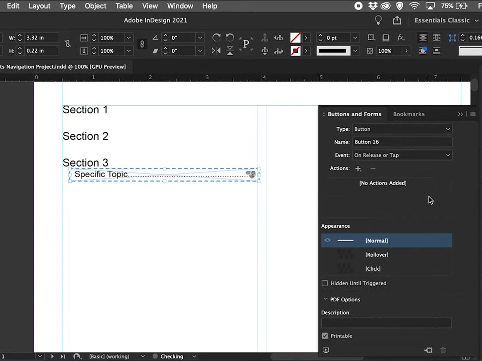 交互式 PDF 设计 - 目录导航