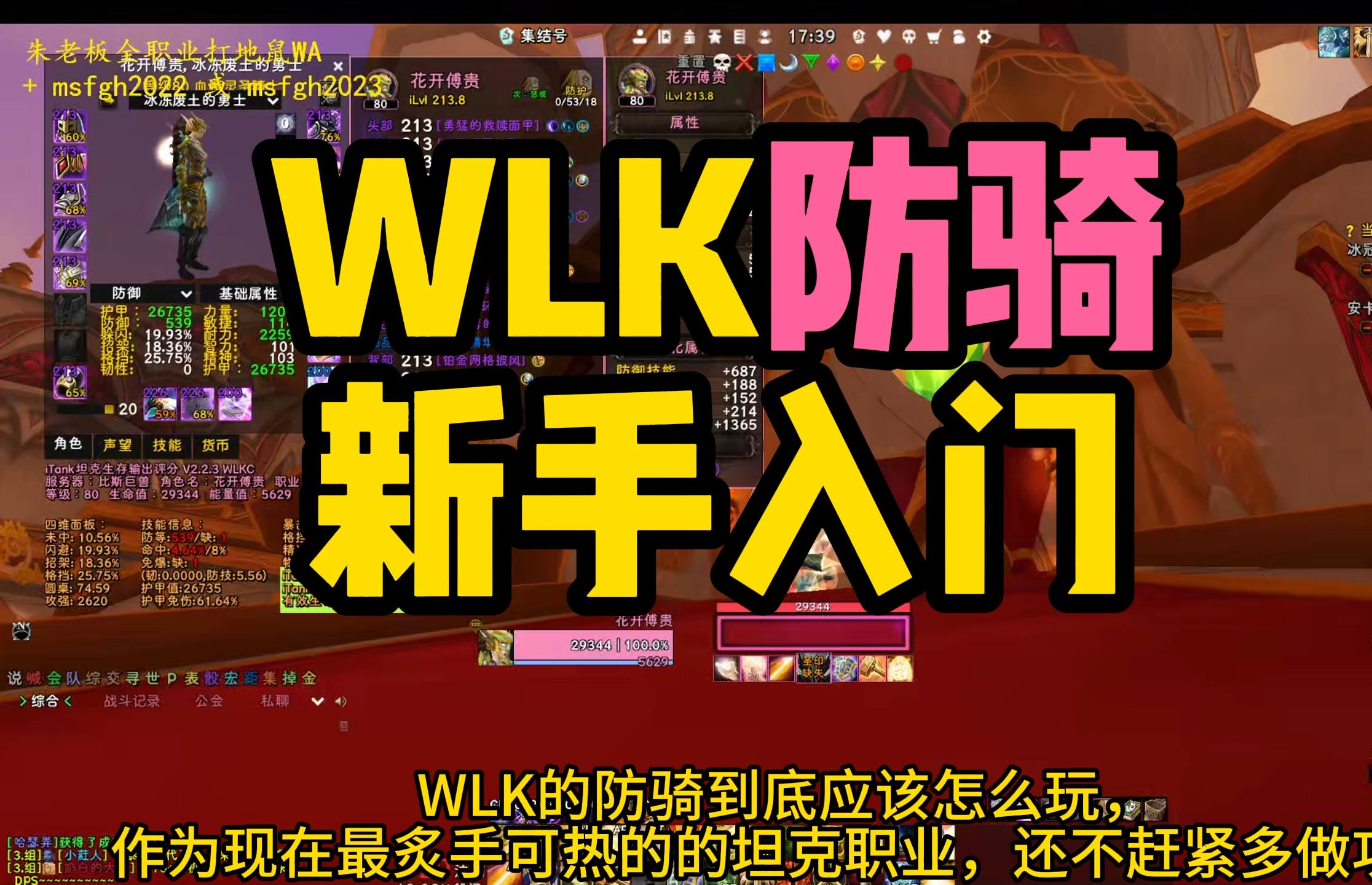 魔兽世界WLK巫妖王之怒防骑新手入门_魔兽