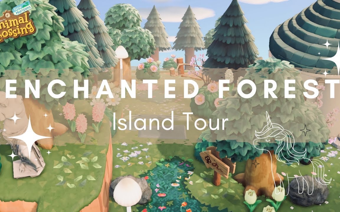 【动森】静谧&令人陶醉的森林岛之旅 | Enchanted Forest Island Tour | ...