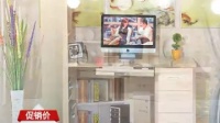 纯实木电脑桌带书架台式家用书桌书柜组合松木写字桌儿童学习