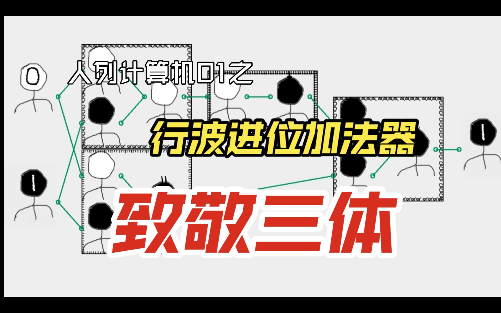 人列计算机01之手把手教你做个8位行波加法器!致敬三体!