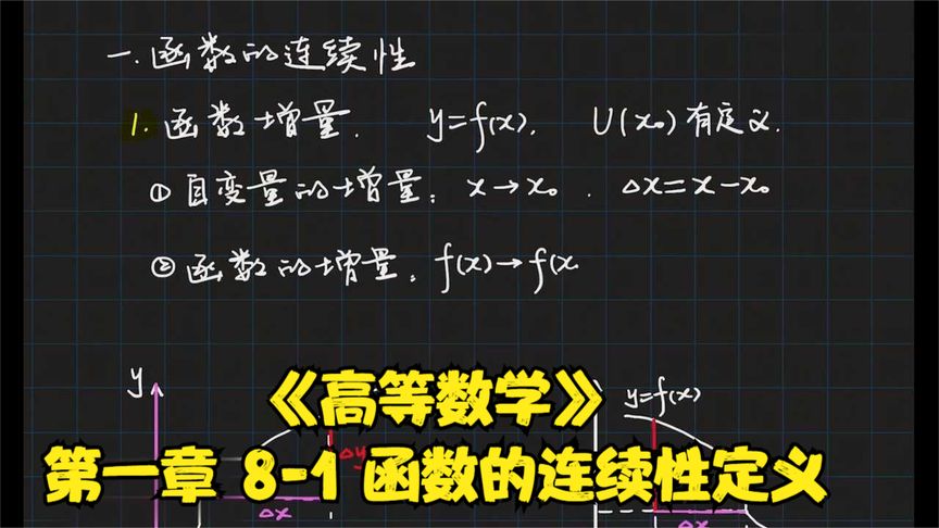 《高等数学》第一章 8-1 函数的连续性定义
