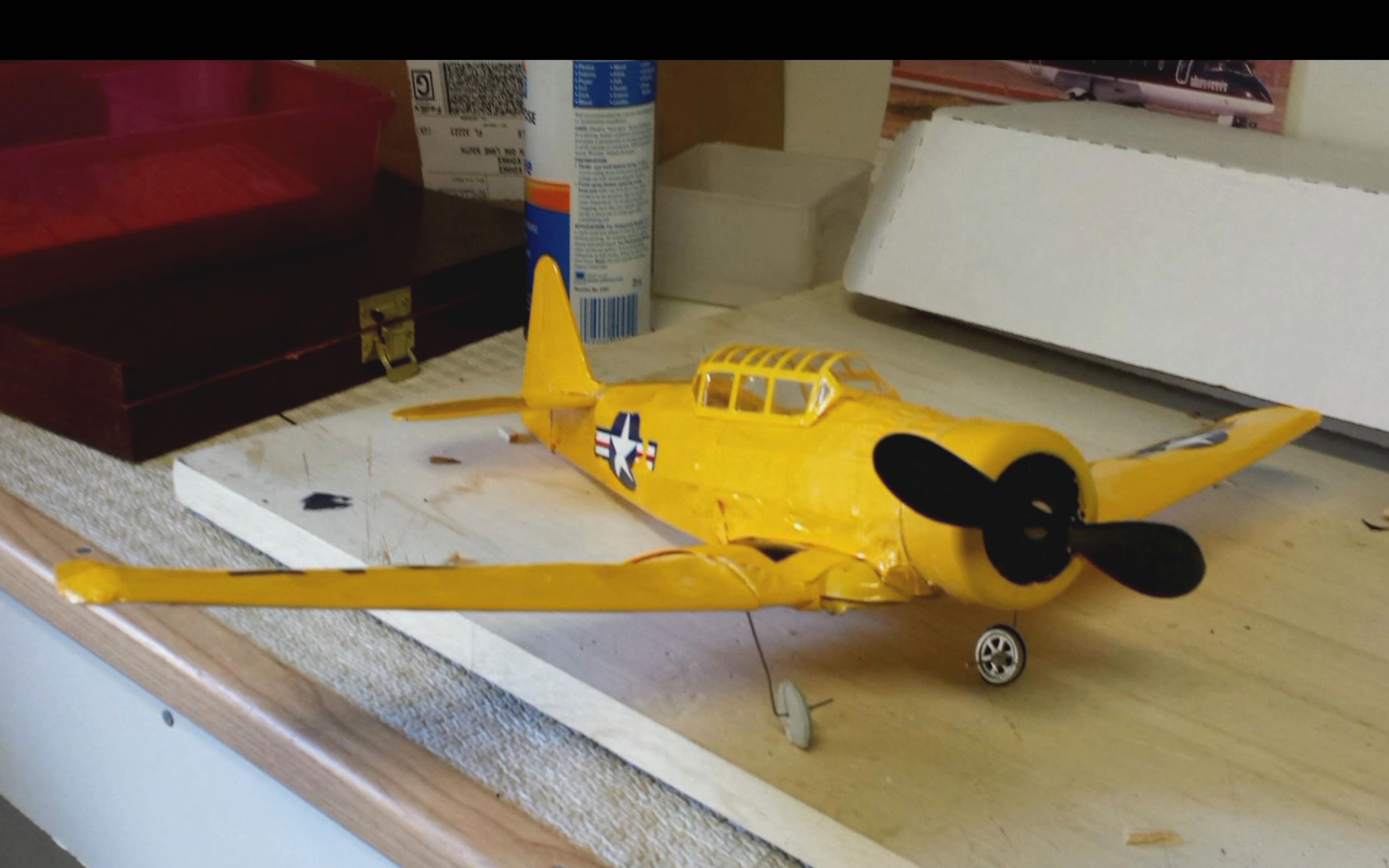 迷你轻木固定翼飞机 AT6 Texan(附图纸)