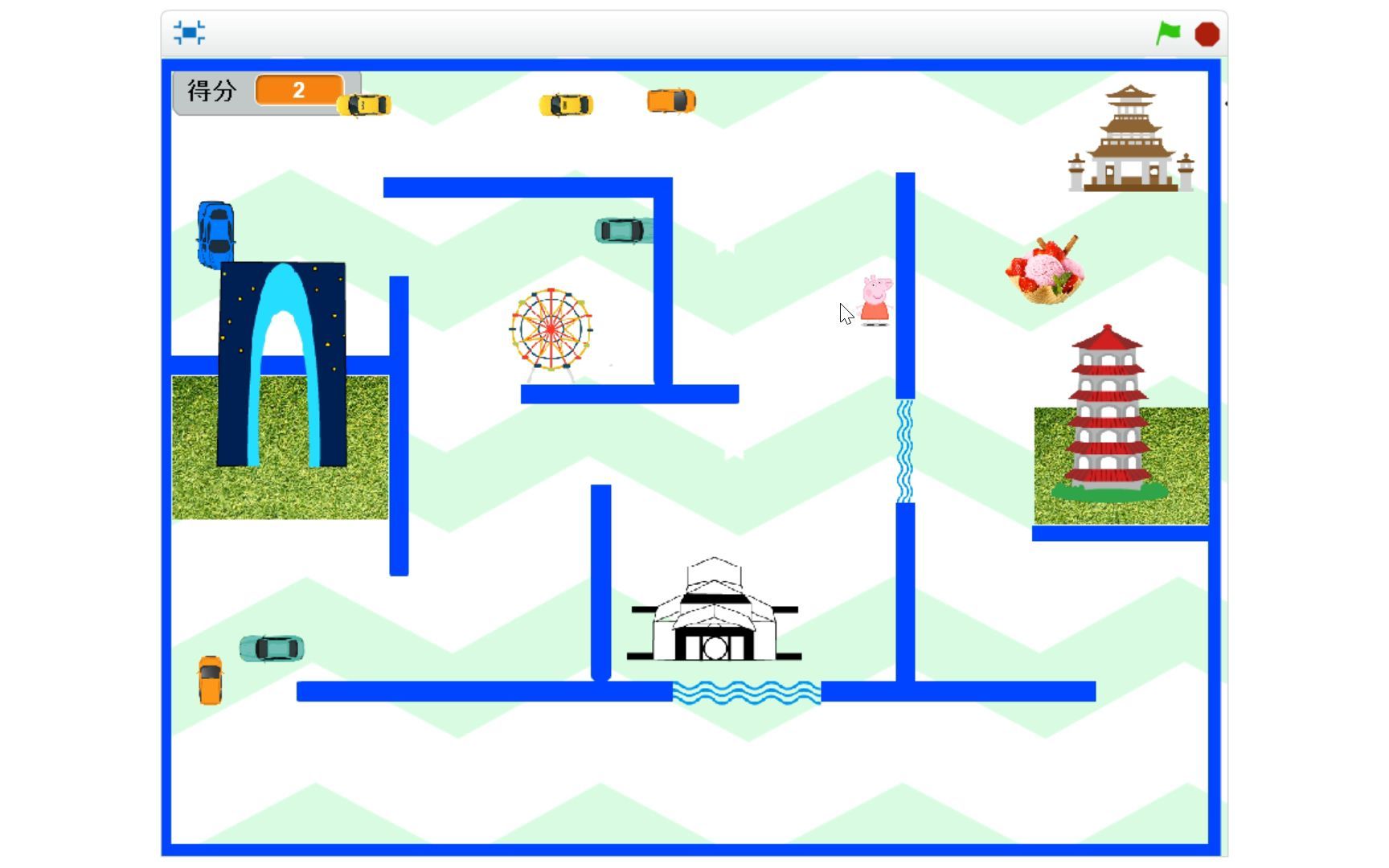 Scratch的游戏(2D)(小猪佩奇游苏州)