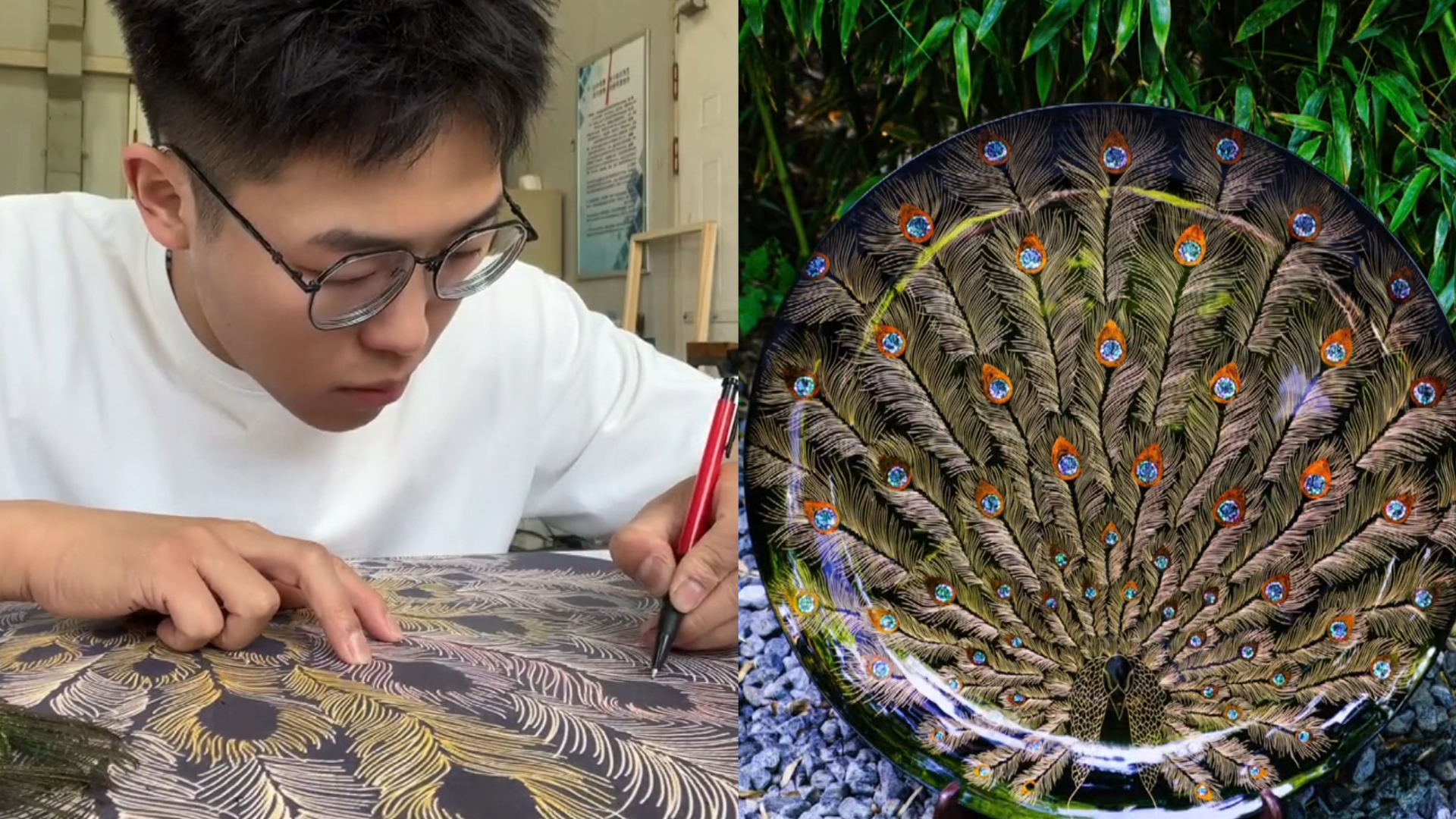 毕业就“封神”?男子耗时5个月设计毕业作品:每根羽毛都有意义