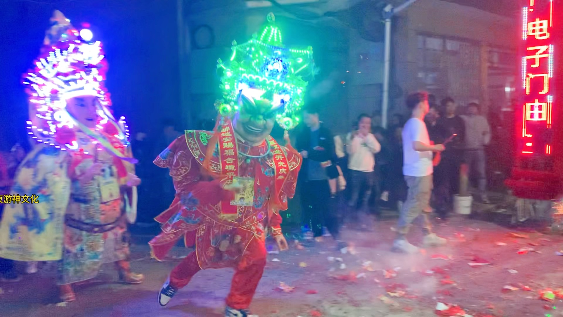 福建非遗文化表演 福州市长乐区 年味十足的氛围 锣鼓喧天 鞭炮齐鸣 ...