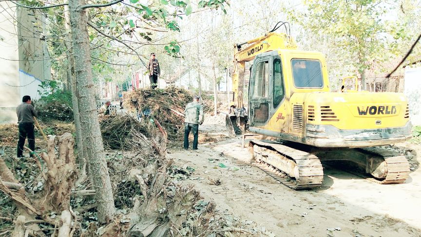农村环境卫生整治,村里变干净了,农民乐开花