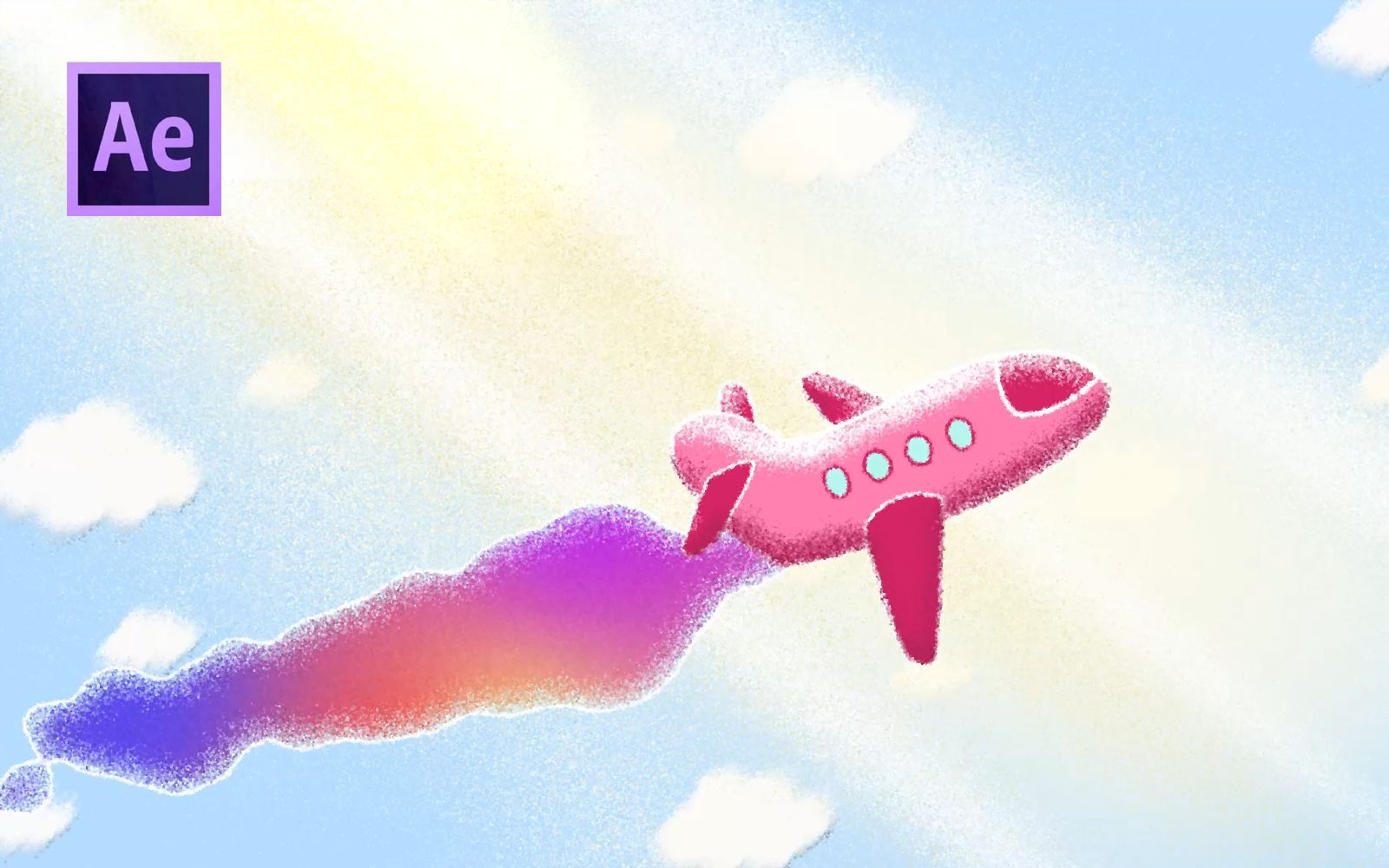 【AE教程】简单又可爱的MG小飞机动画,萌新快上机!