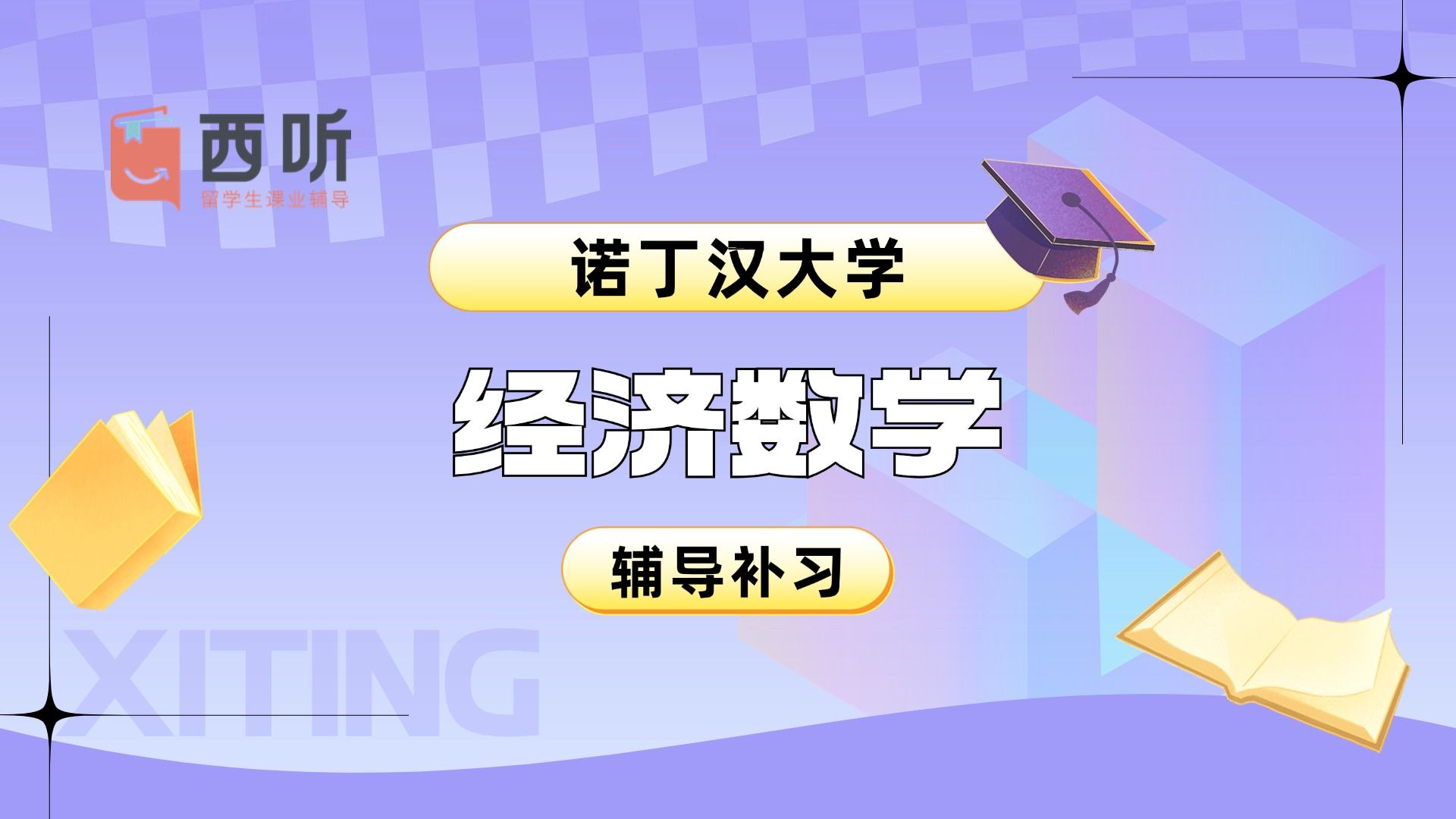 诺丁汉大学经济数学课程辅导、课件辅导、考试辅导、避坑指南