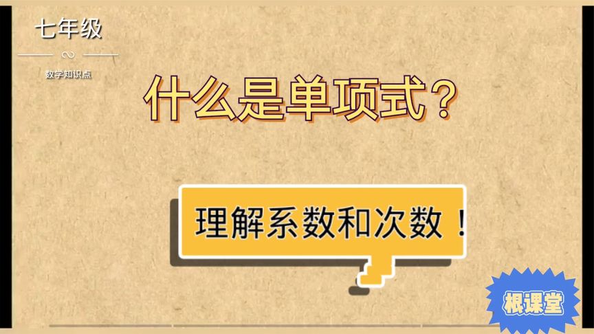 七年级数学知识点:什么是单项式