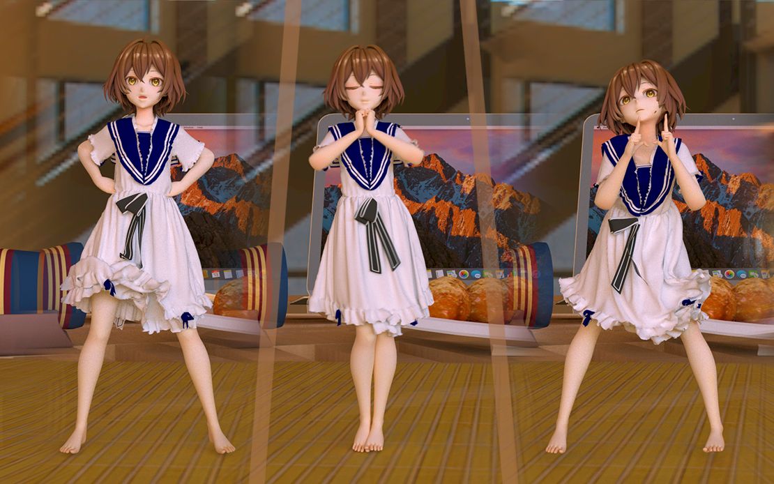 [竖屏/C4D/布料解算] 如果小天使变成手办?