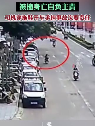 海口一女子带娃骑车逆行被撞身亡自负主责,司机穿拖鞋开车承担事故...