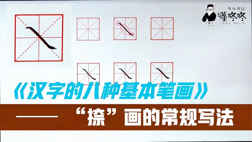 《汉字的八种基本笔画》之捺画,要写好“捺”画一定注意这几点