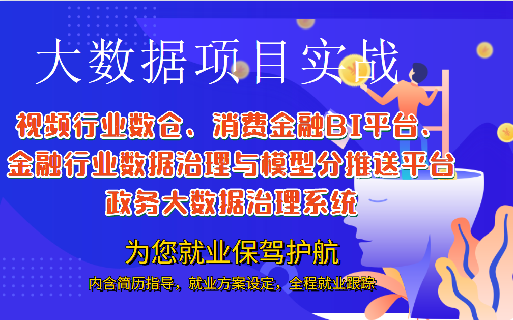 大数据项目实战,大数据数仓、BI报表、ETL过程、数据治理等全方位...