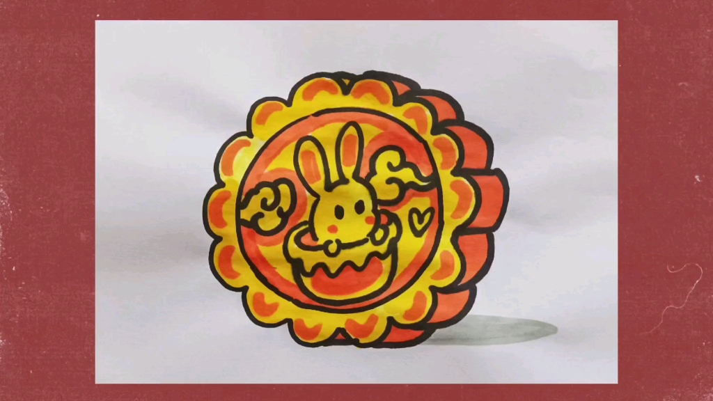 【简笔画】月饼绘画教程。