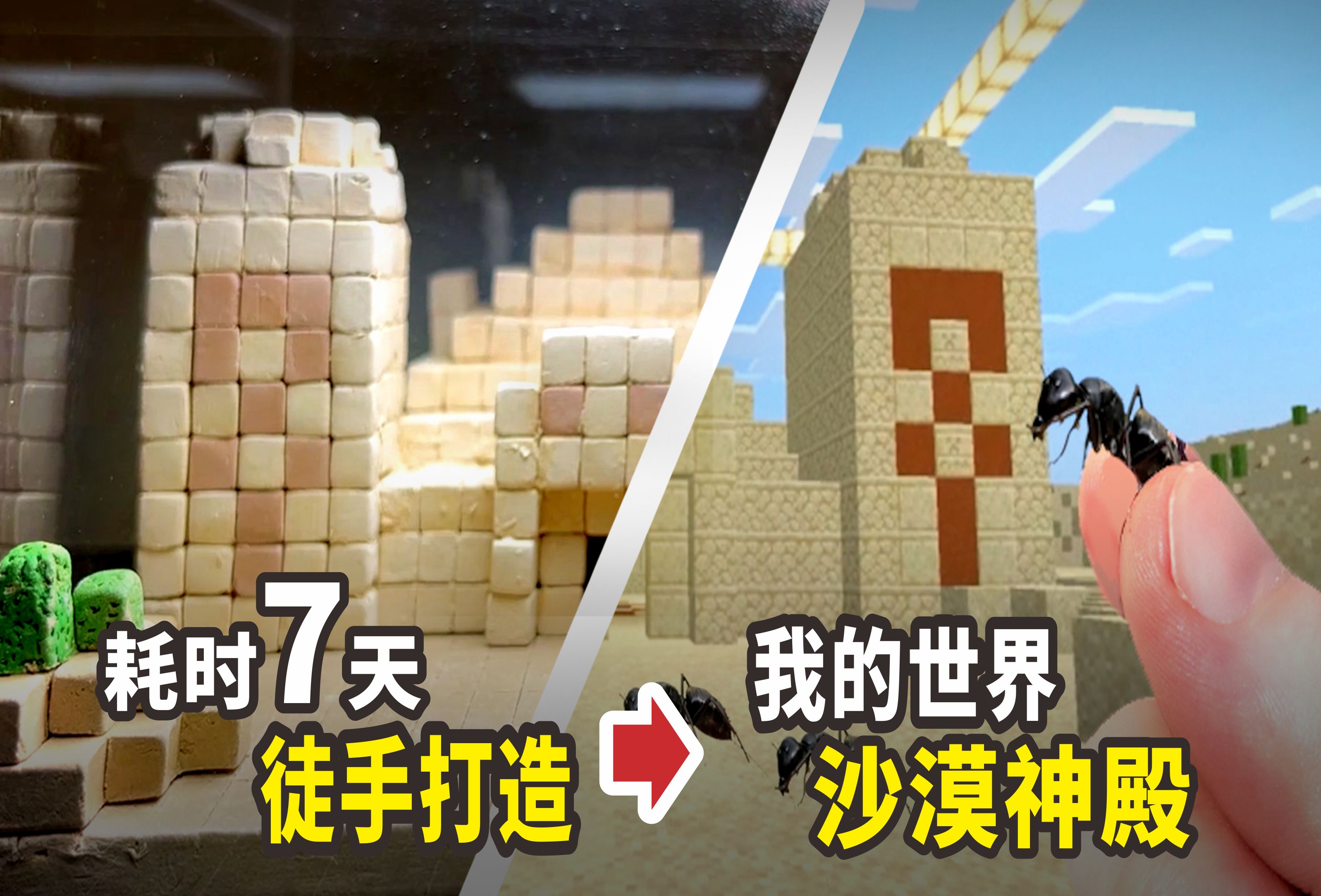 耗时7天!徒手打造《我的世界》中的沙漠神殿