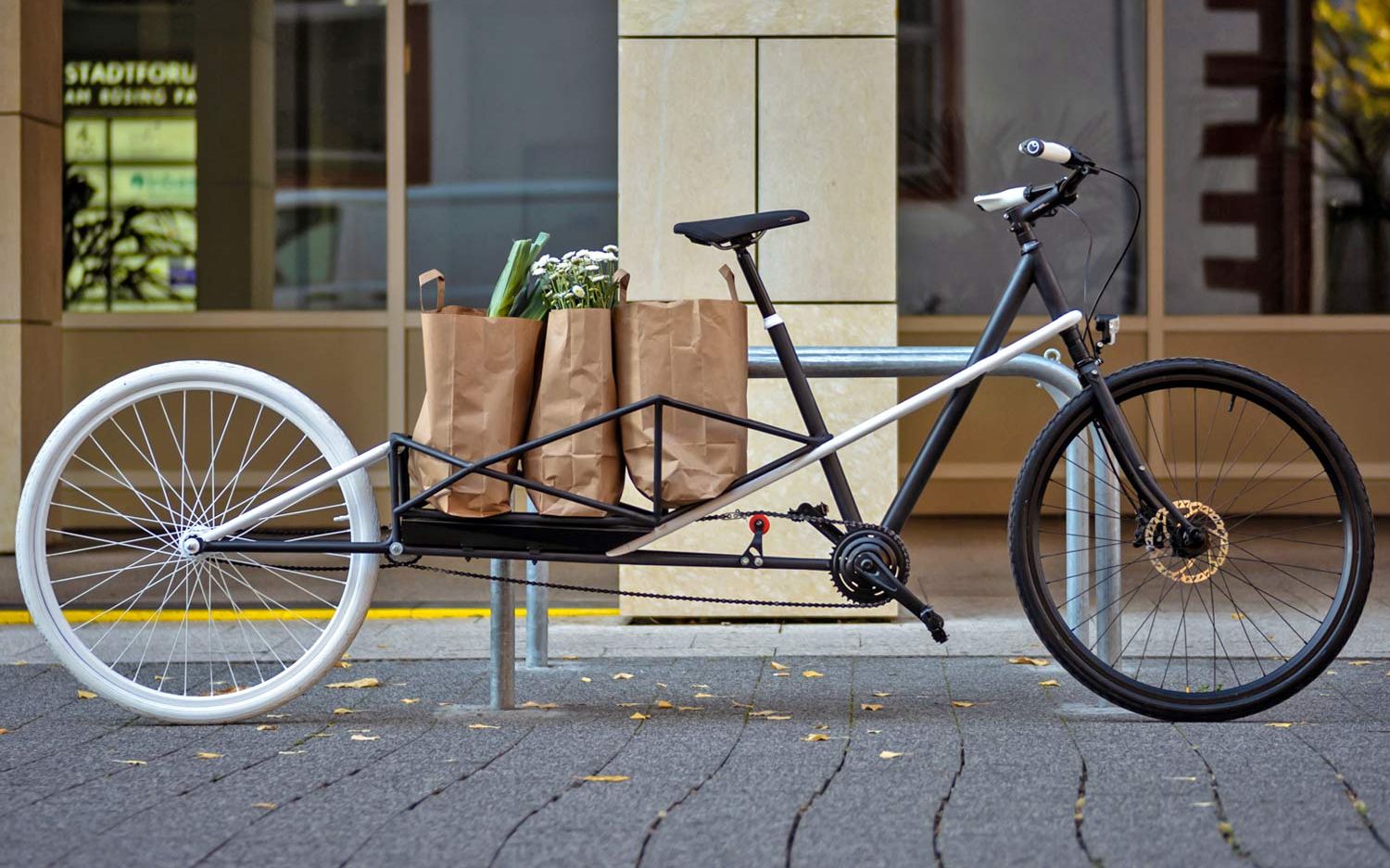 能拉长的自行车,展开秒变货架,承重120斤,下班买菜太方便