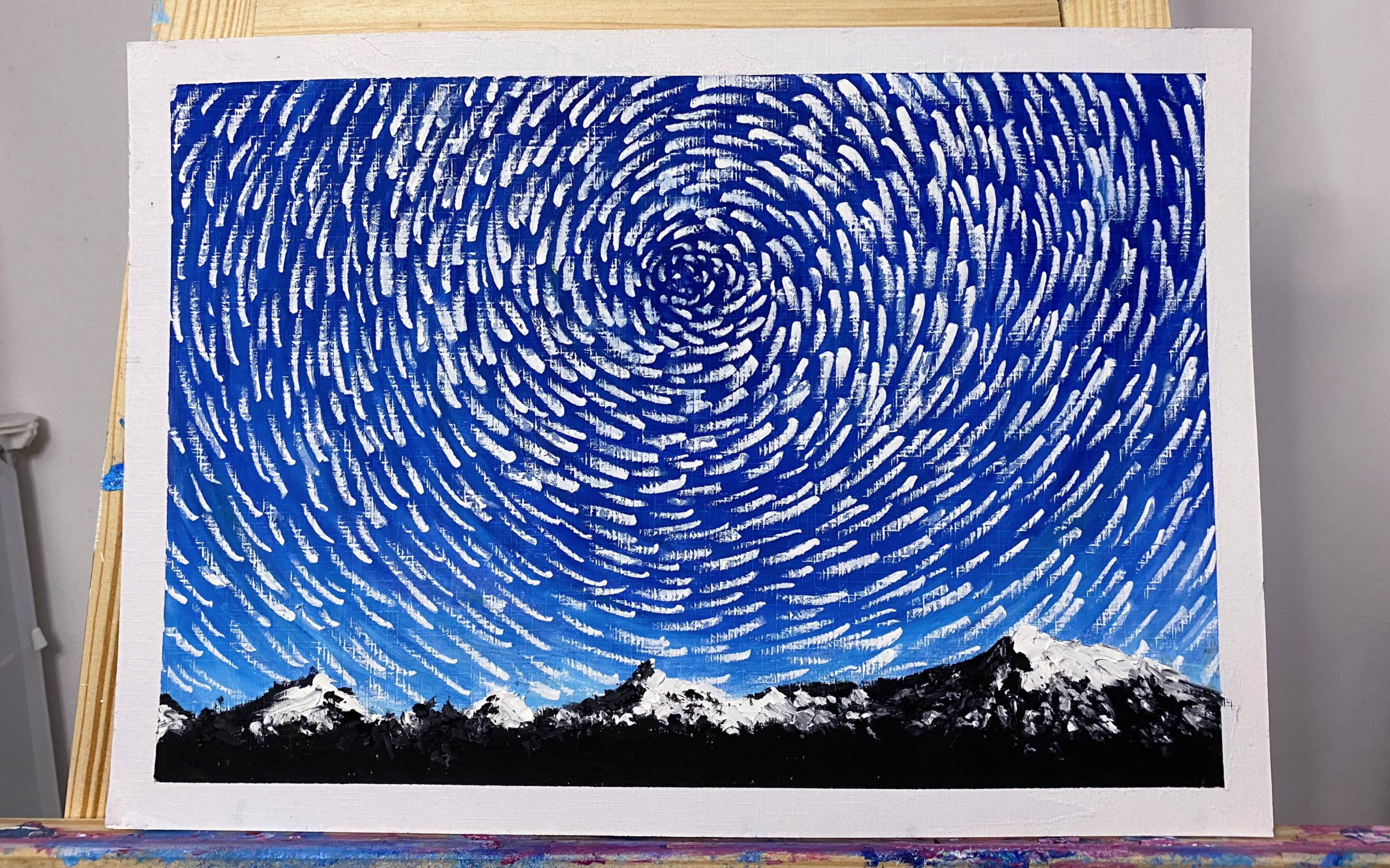 【油画棒】流淌星河,好想借梵高的双眼看星空