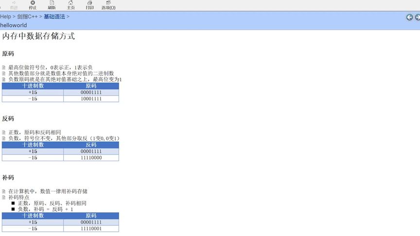C++数据在内存中存储方式