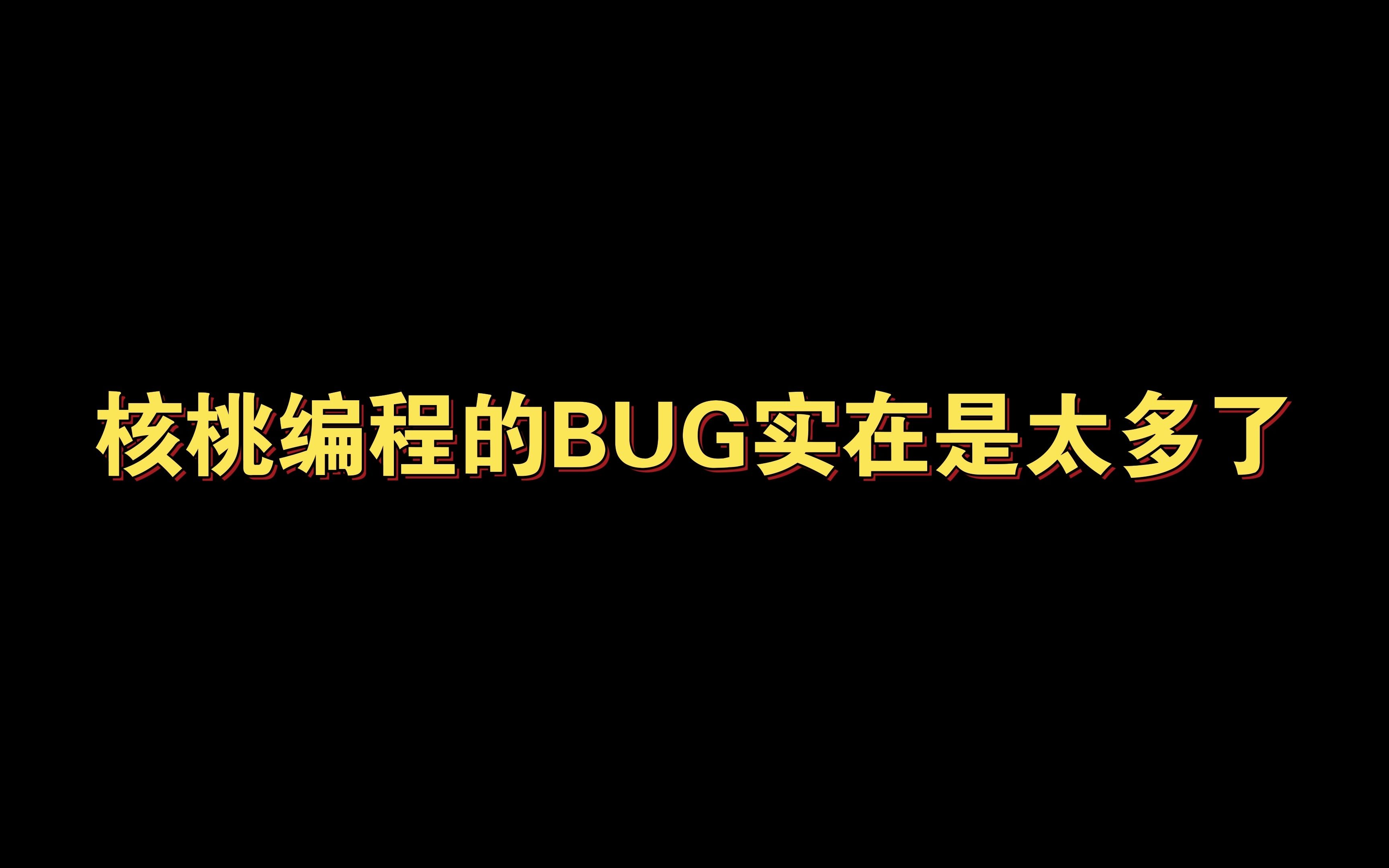 核桃编程のBUG (2)