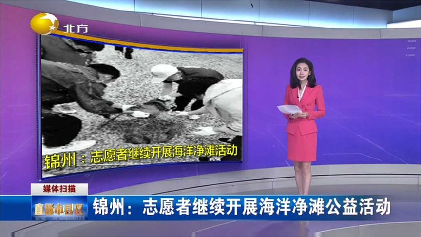 锦州:志愿者继续开展海洋净滩公益活动