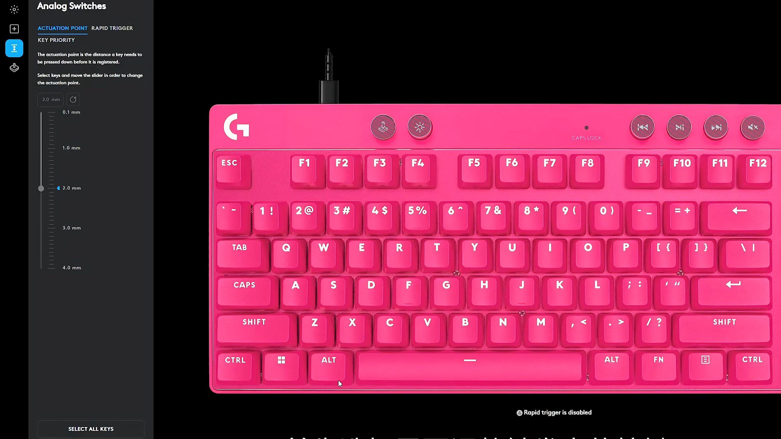 罗技G:磁轴电竞键盘的特殊功能