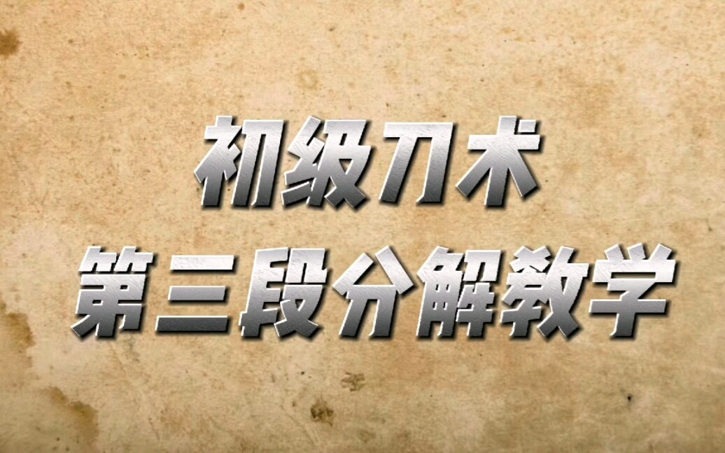 初级刀术第三段分解教学,大学体育课刀术考试套路
