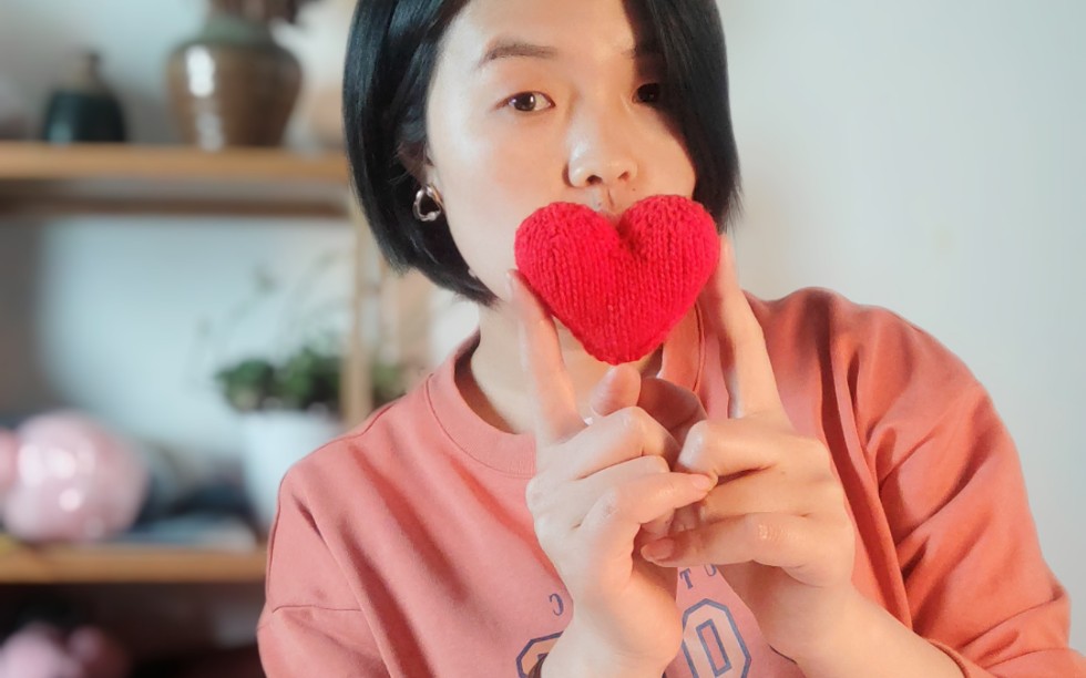 棒针编织 桃心,红心的编织方法二(通用方法)