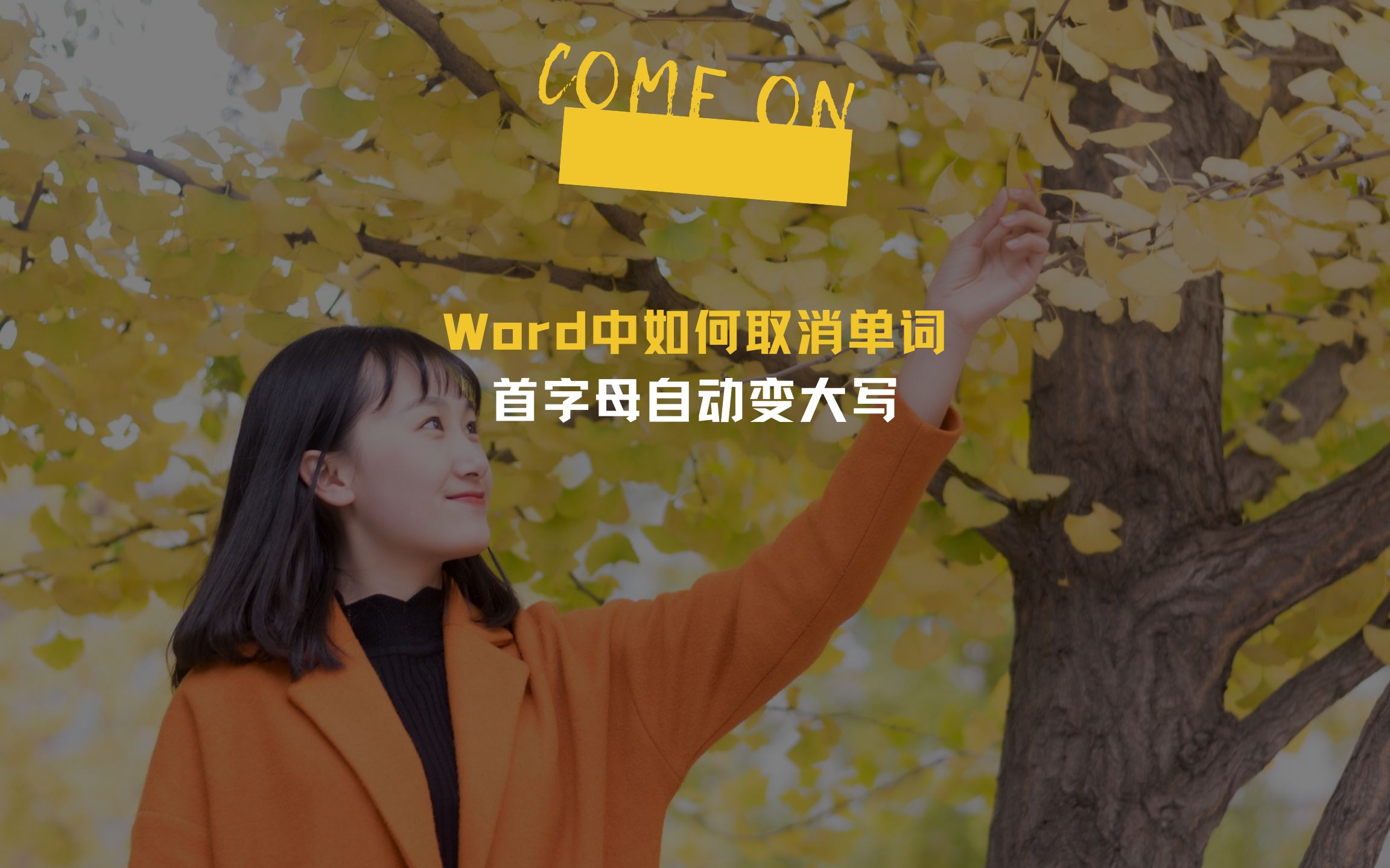 Word中如何取消单词首字母自动变大写