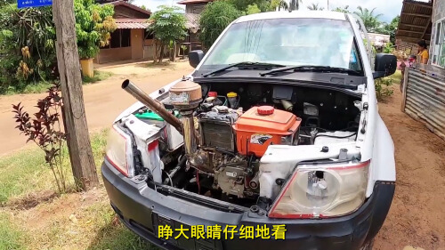 印度塔塔皮卡换上单缸柴油发动机去加油,加油站工作人员都笑了