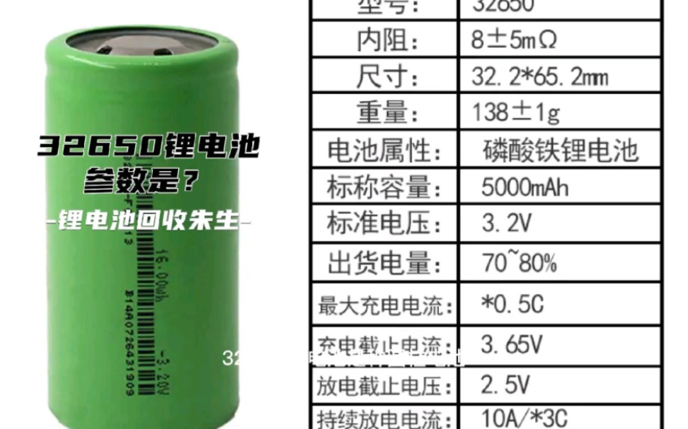 32650锂电池参数是? #锂电时代 #新能源汽车 #新能源电动汽车