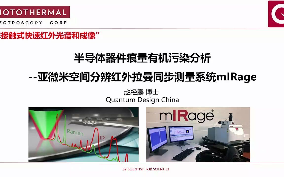 半导体器件痕量有机污染分析--亚微米分辨红外拉曼同步测量系统
