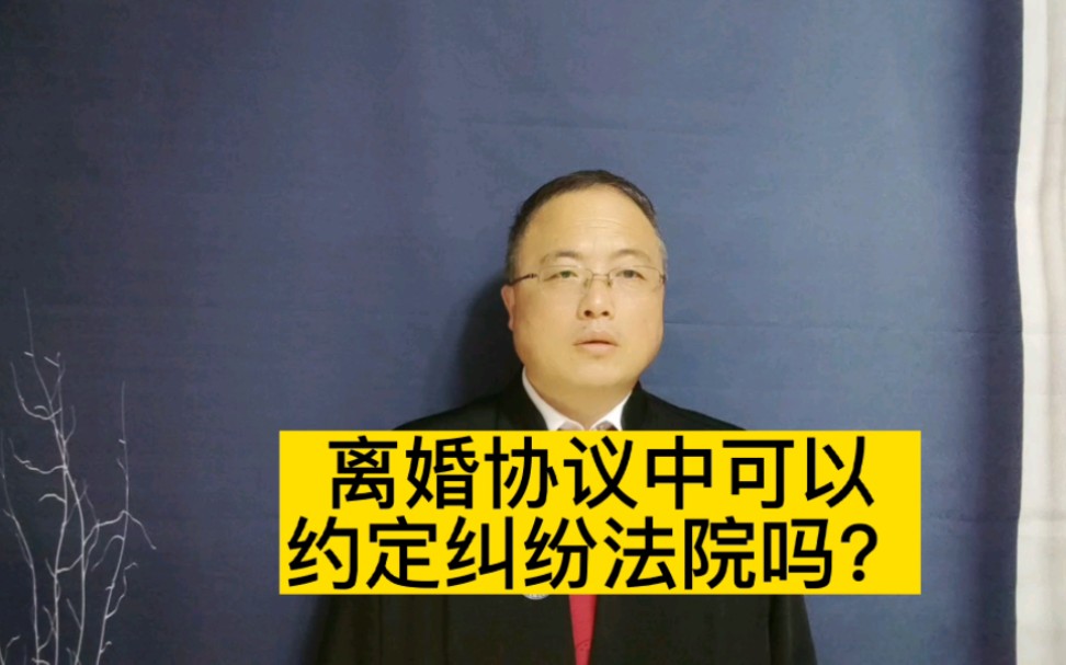离婚协议里可约定法院吗?