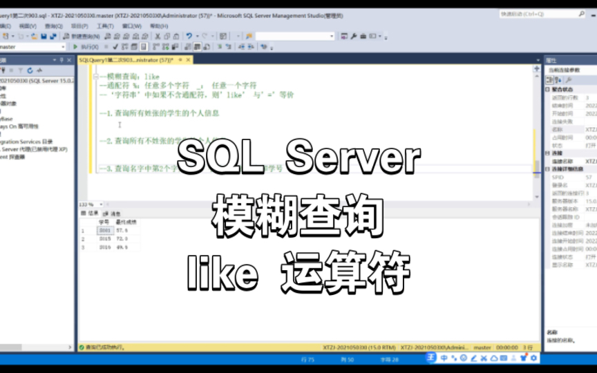 Microsoft SQL Server 模糊查询|like运算符
