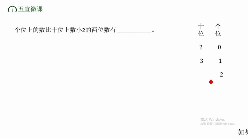 20190410答粉丝问:个位上的数比十位上数小2的两位数有