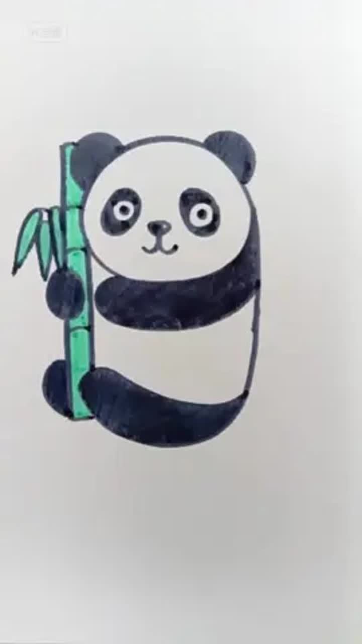 用数字9画大熊猫超级简单,快一起画吧