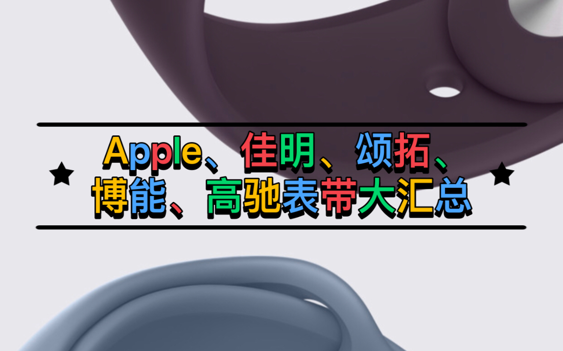 Apple、佳明、颂拓、博能、高驰表带汇总表