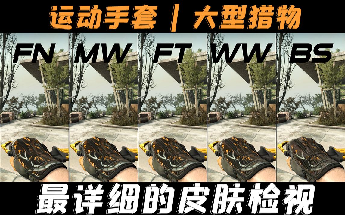 【CSGO】【运动手套 | 大型猎物】,游戏中4K高画质全磨损展示_电子...