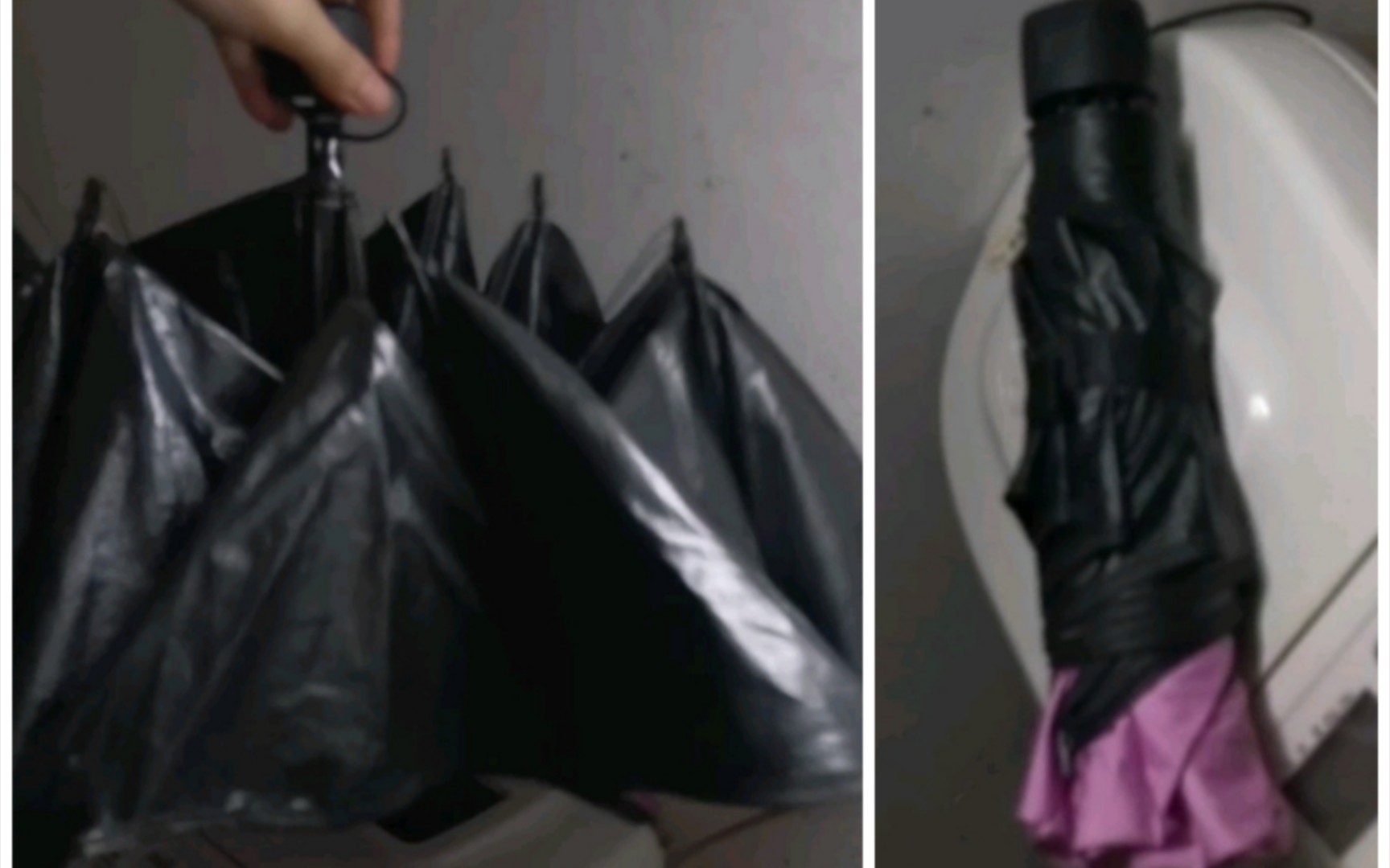 晾干后的折叠伞你是这样叠吗